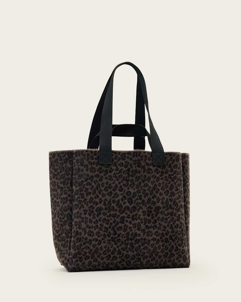 Izzy Leopard Large Tote Bag LEOPARD BROWN | ALLSAINTS US
